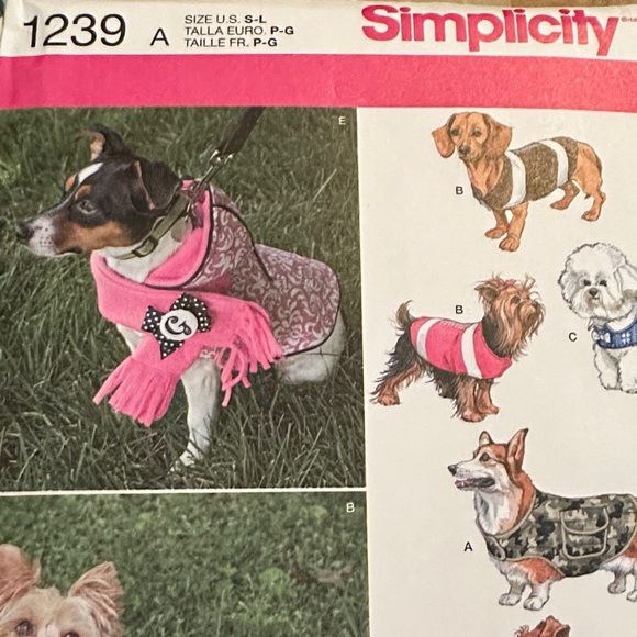 Simplicity | Dog | New Simplicity Patterns Dog Coat Pattern Uncut ...